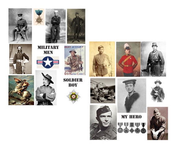 Military Men Digital Collage Set - Etsy