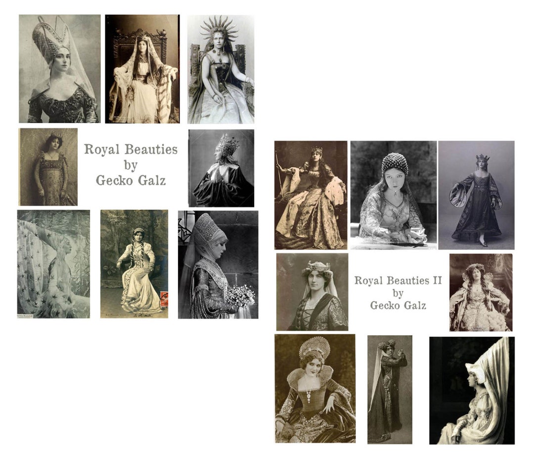 Royal Beauties Digital Collage Set - Etsy