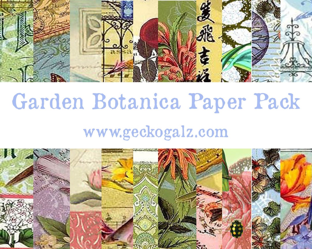 Garden Botanical Digital Paper Pack - Etsy