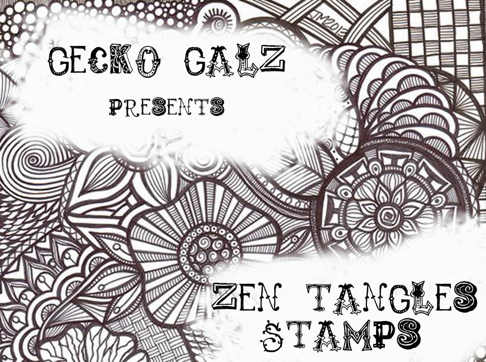Zen Tangles Digital Stamp Set - Etsy