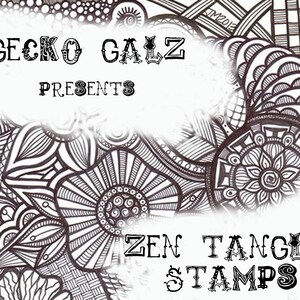 Zen Tangles Digital Stamp Set - Etsy