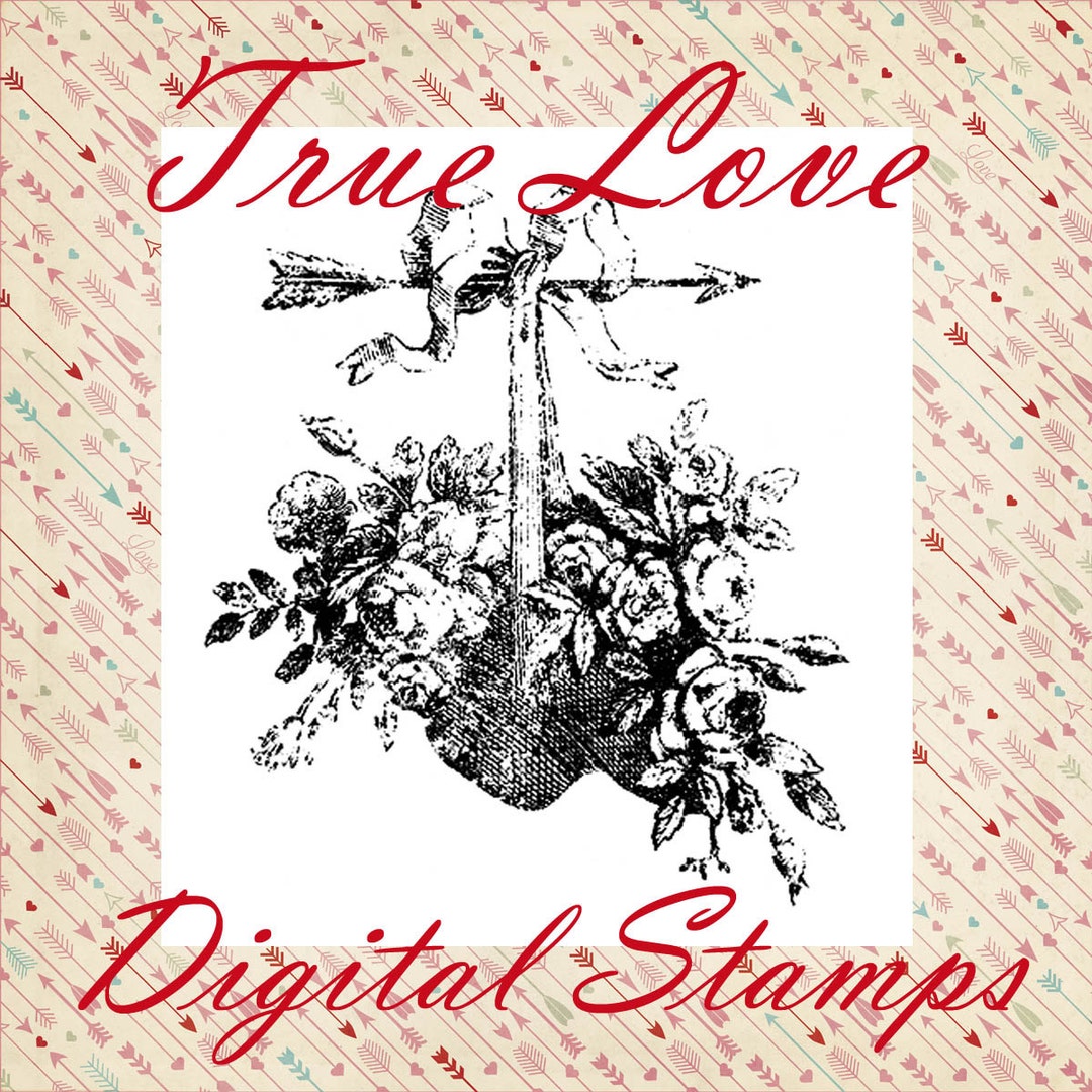 True Love Digital Stamp Set - Etsy