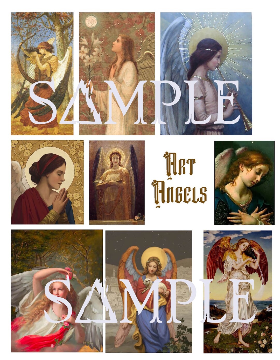 Art Angeles Digital Collage Sheet - Etsy