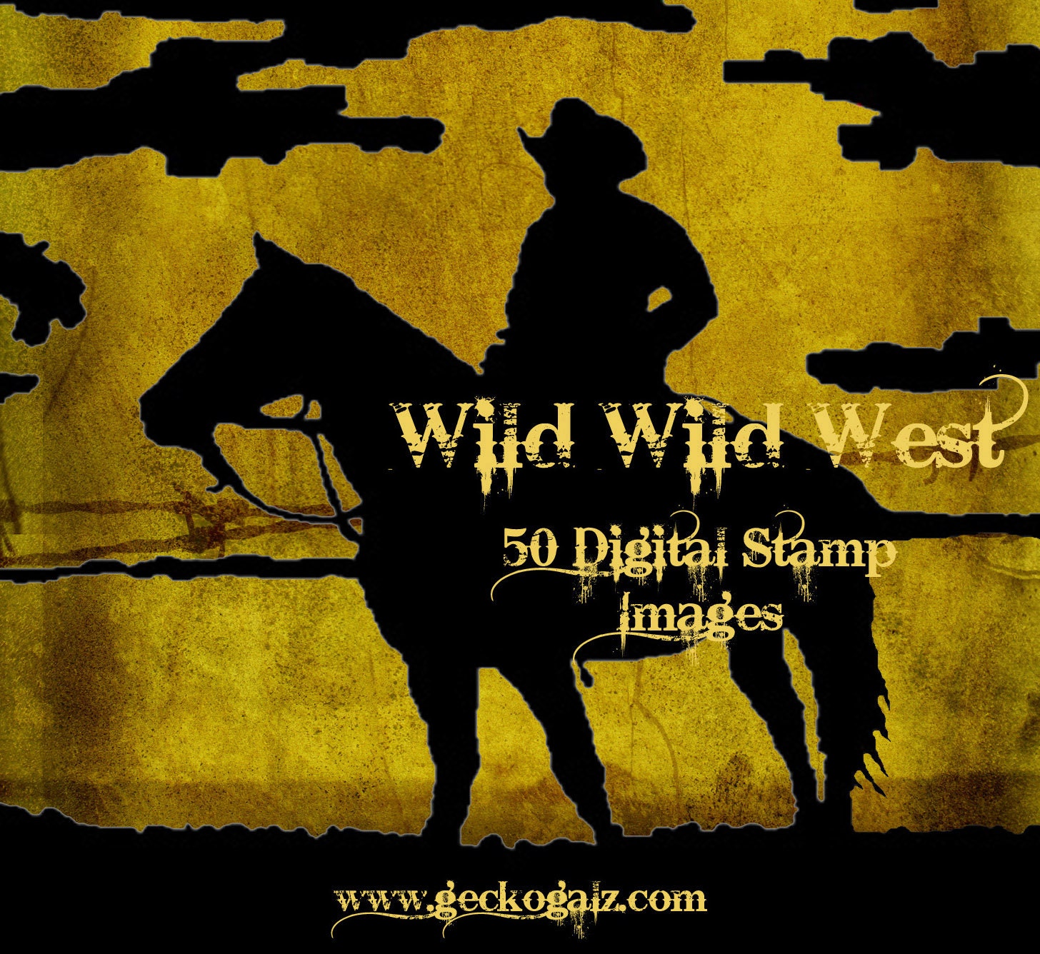 Wild Wild West Digital Stamp Set - Etsy