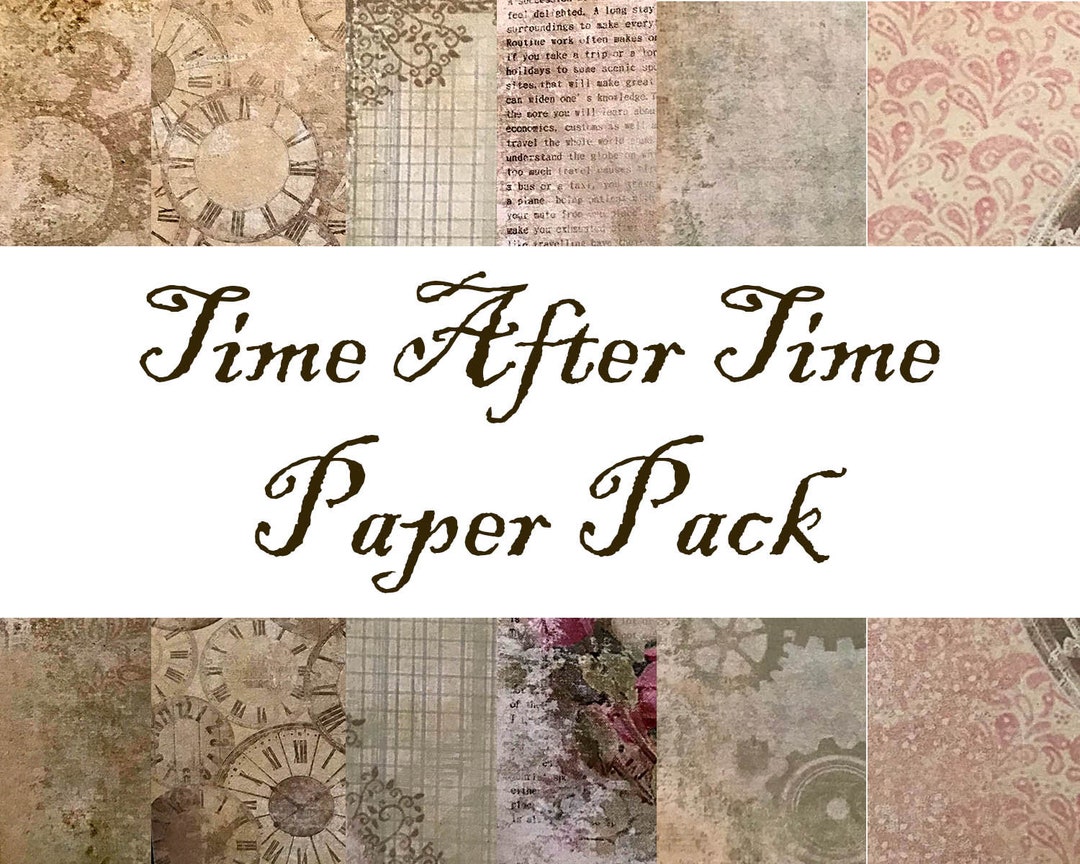 Time After Time Digital Paper Pack - Etsy