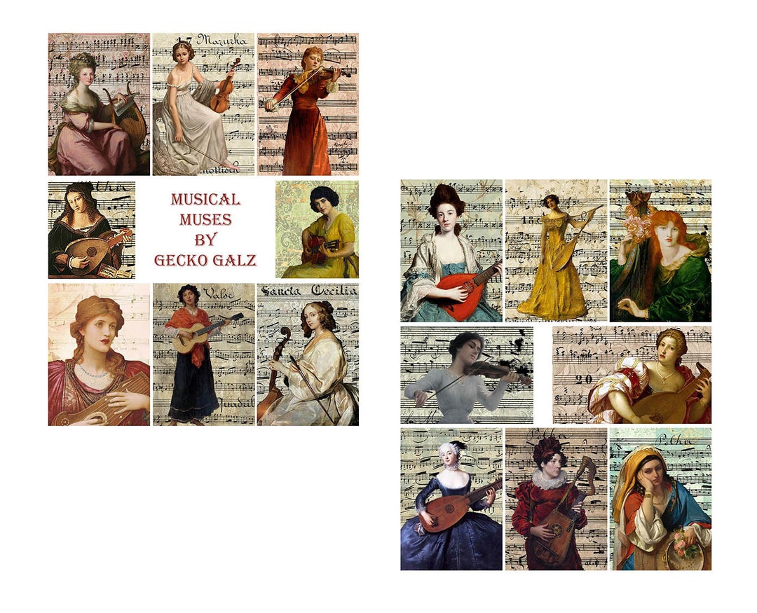 Musical Muses Digital Collage Set - Etsy