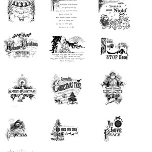Christmas Sayings Digital Stamp Set - Etsy