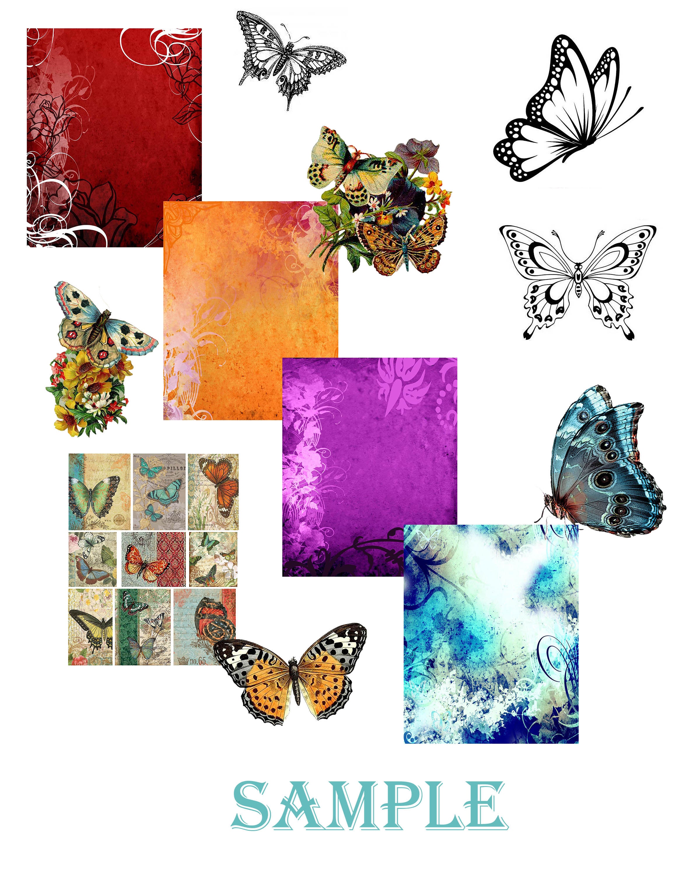 Butterfly Garden Digital Craft Kit | Etsy