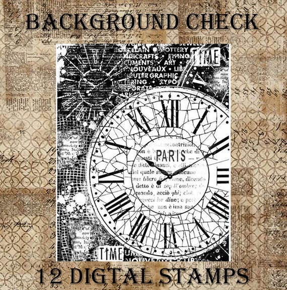 Background Check Digital Stamp Set | Etsy