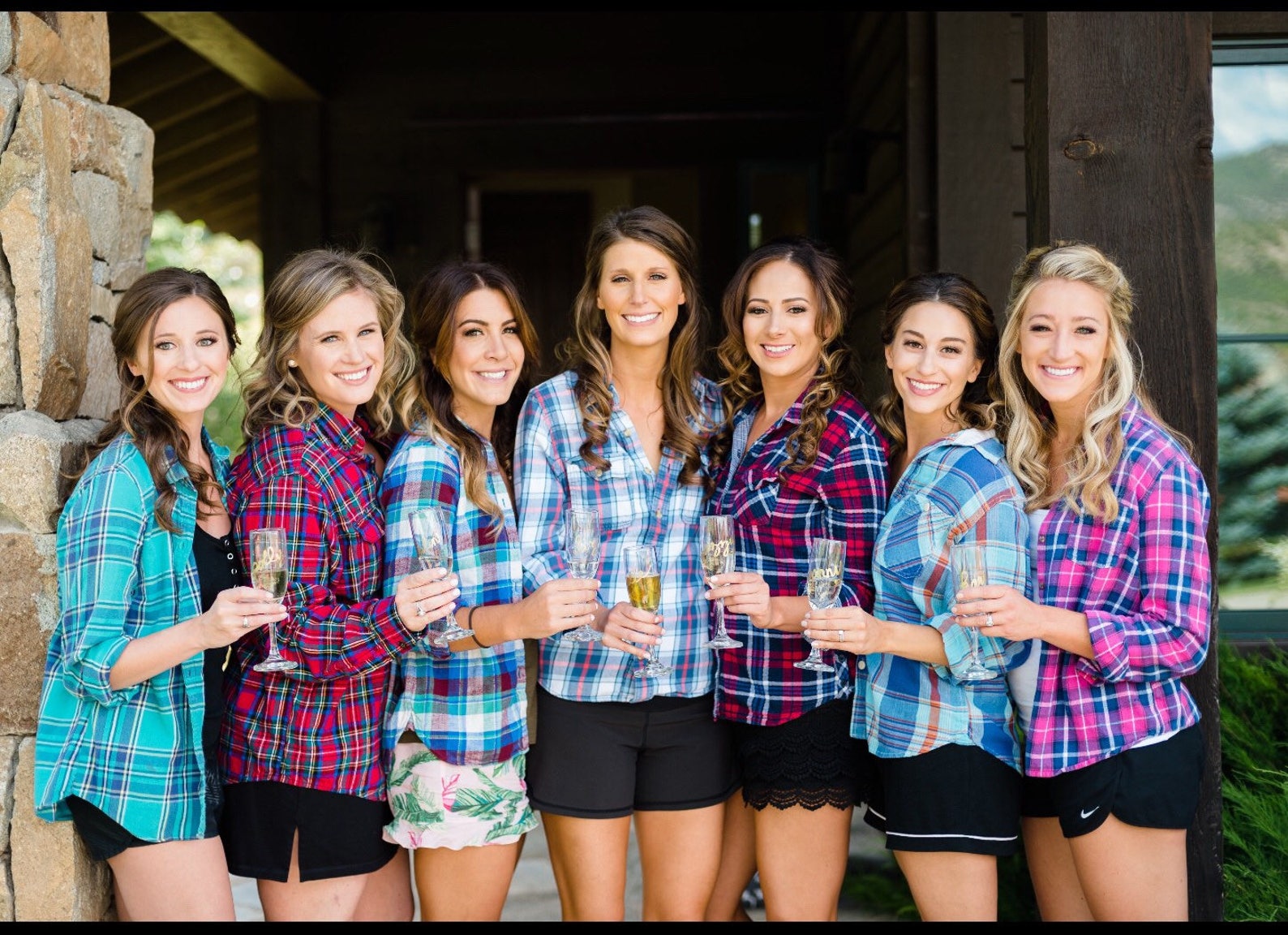 BRIDESMAID FLANNEL custom wedding party group flannels | Etsy