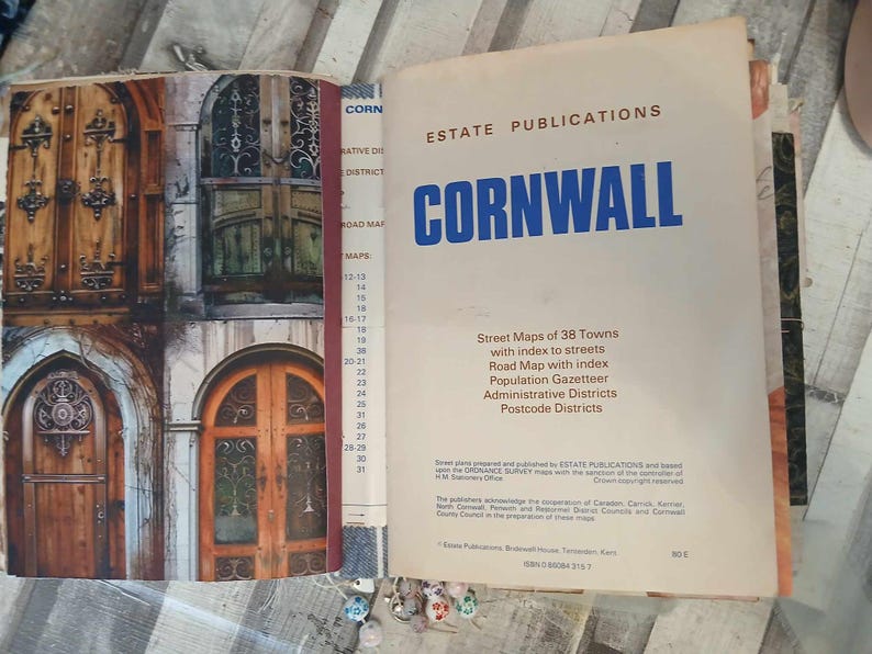 Serendipity Junk Journal Created From a Vintage Cornwall Map Book - Etsy