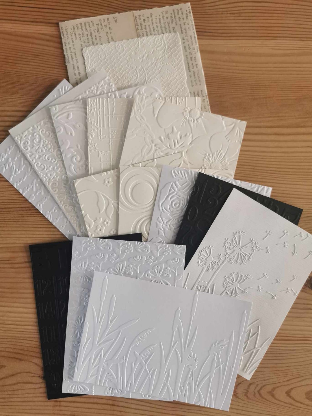 Embossed Paper Pack - Etsy