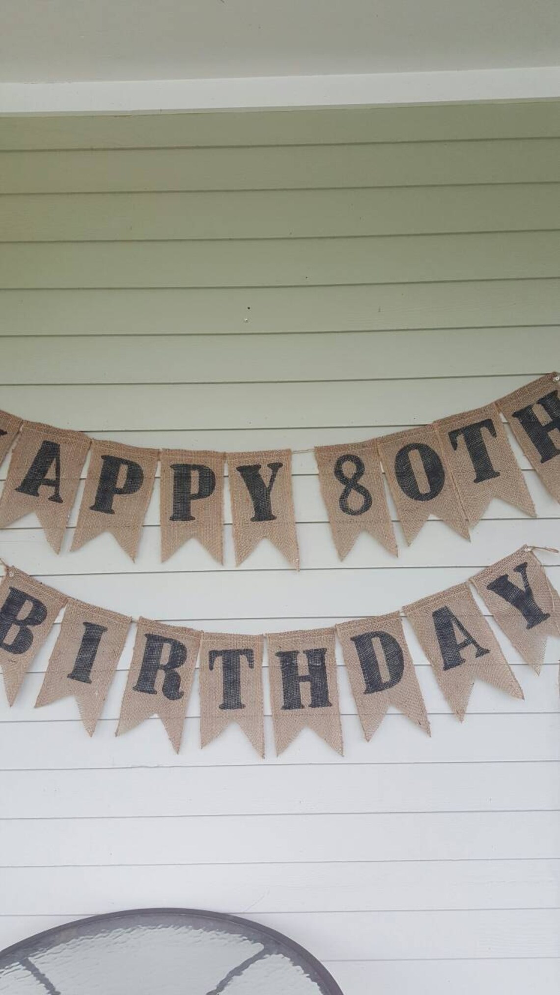 Happy 80th Birthday Banner. Made by a Stay at Home Veteran. | Etsy