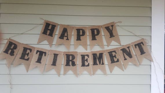 Happy Retirement Banner. | Etsy