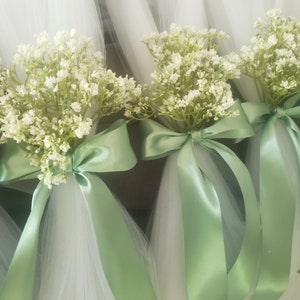 Sage Green Aisle Decor for Wedding. Babies Breath. - Etsy
