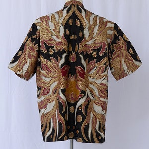 Size XL: Peranakan Baba Hand-drawn Batik Shirt. Short Sleeve on ...