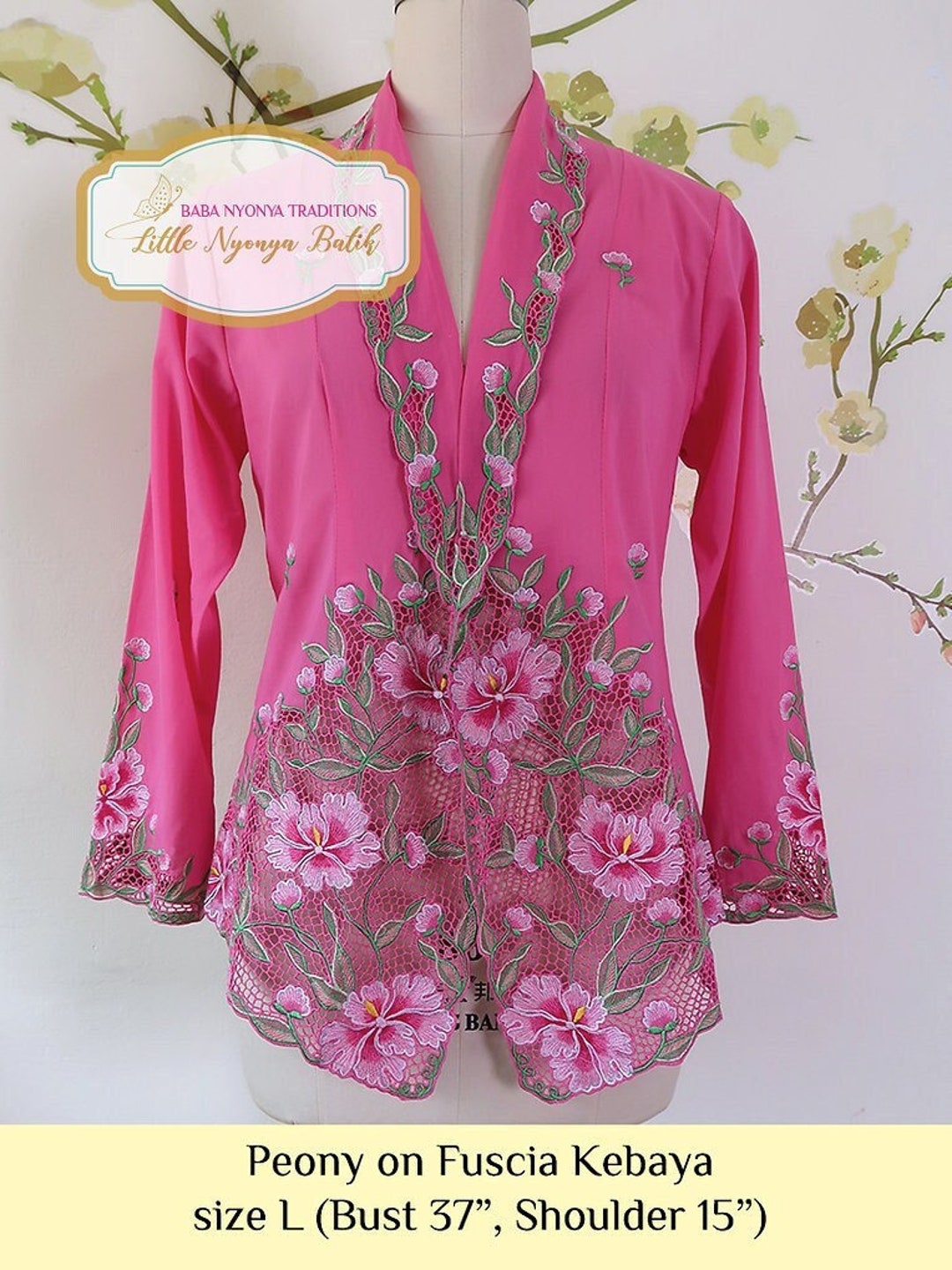 Size L: High Quality Peranakan Nyonya Kebaya flowers - Etsy