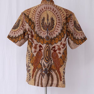 Size XL: Peranakan Baba Hand-drawn Batik Shirt. Short Sleeve on ...