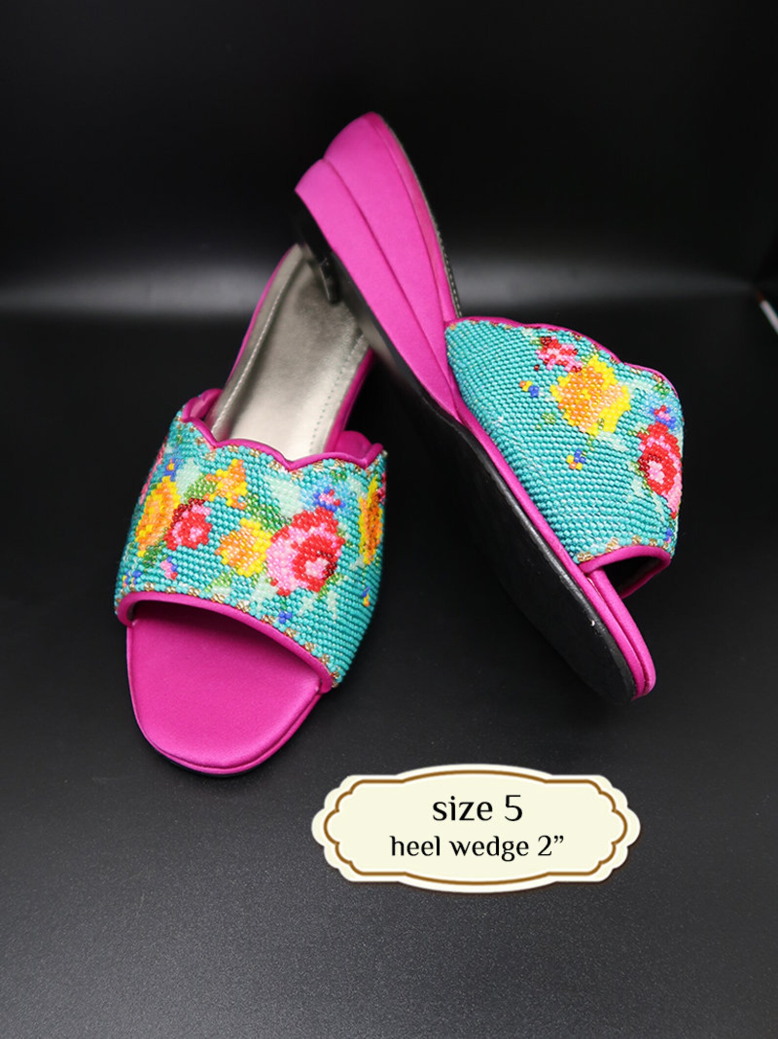 Size 5 / Eur 36 / 23.5cm Peranakan Nyonya Beaded Shoe | Etsy