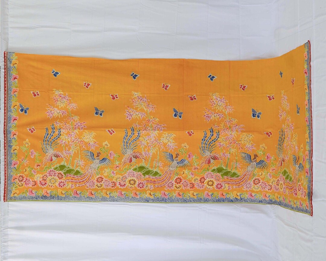 Hipwrap: Hand-drawn Batik Phoenix in Mustard - Etsy