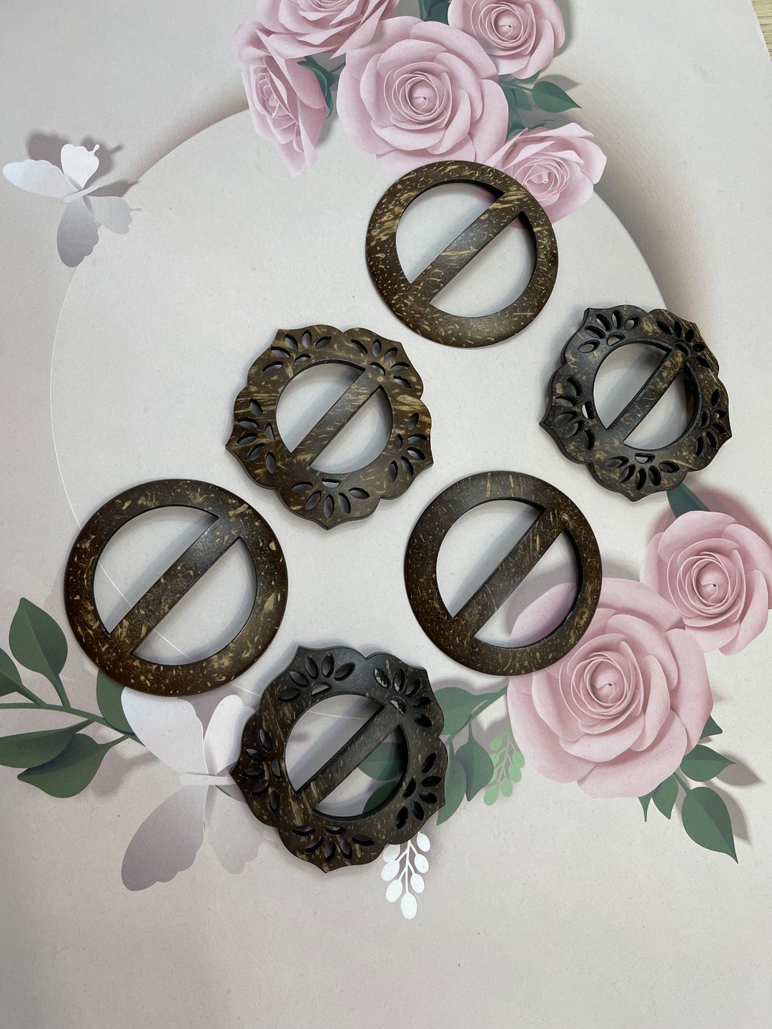 Handmade Sarong/scarf Buckle Pareo Wrap Skirt Dress Coconut (2pc, 1 ...