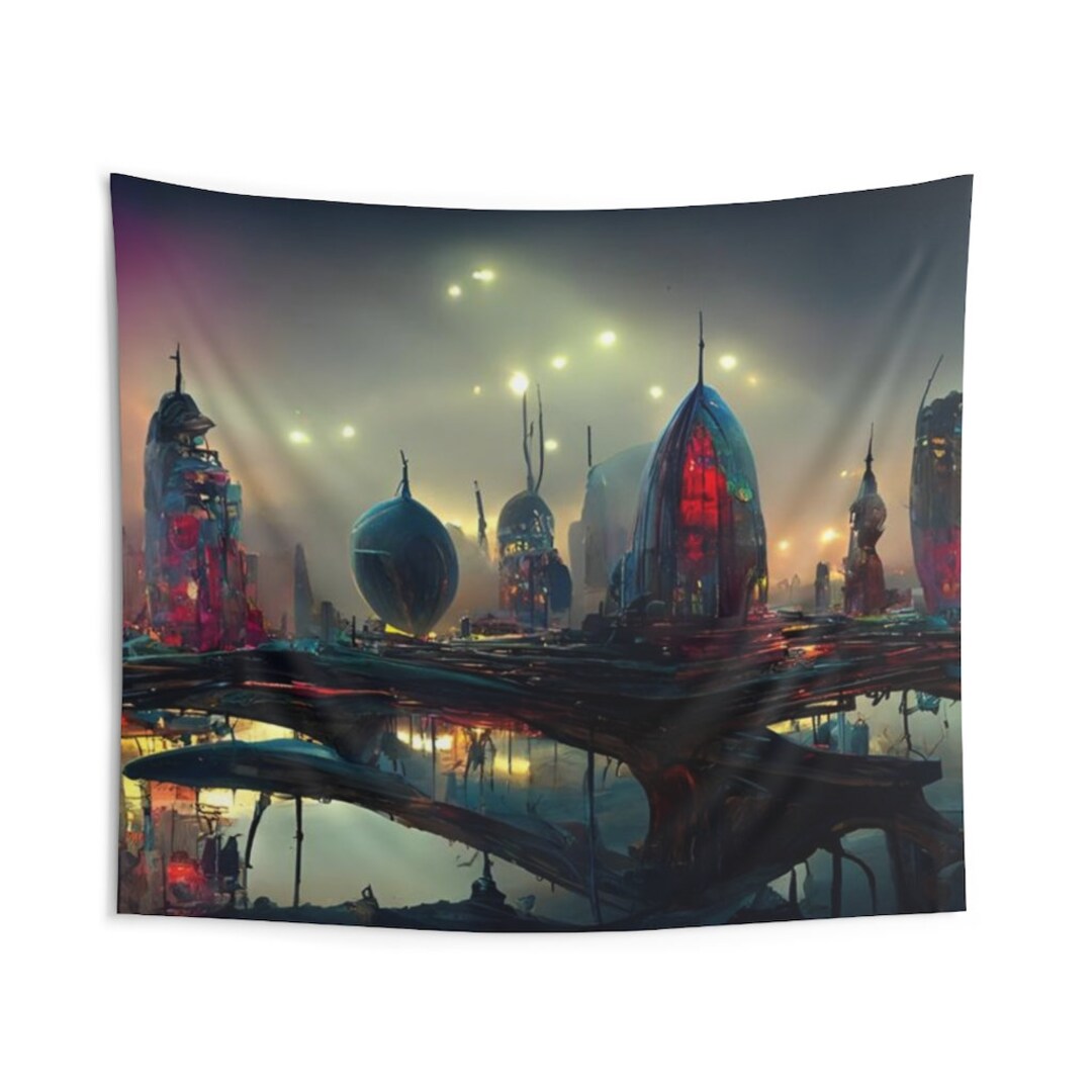 Indoor Wall Tapestries- Cityscape - Etsy