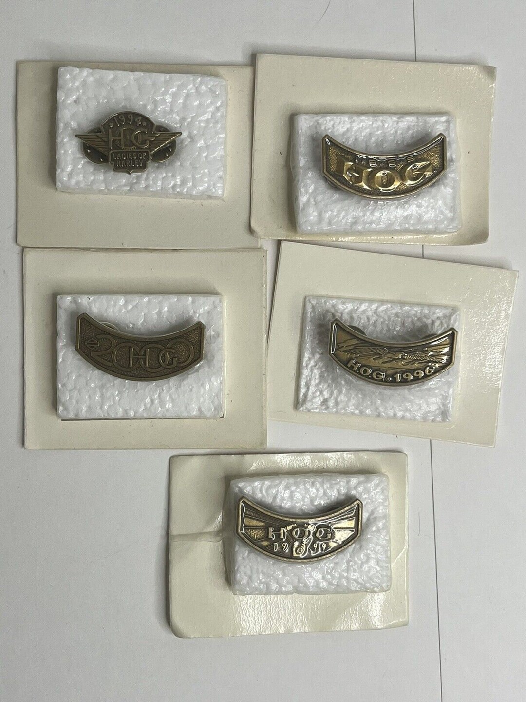 Harley Davidson HOG Pins Lot of 5 Assorted Pins Hog Vintage Ladies of ...