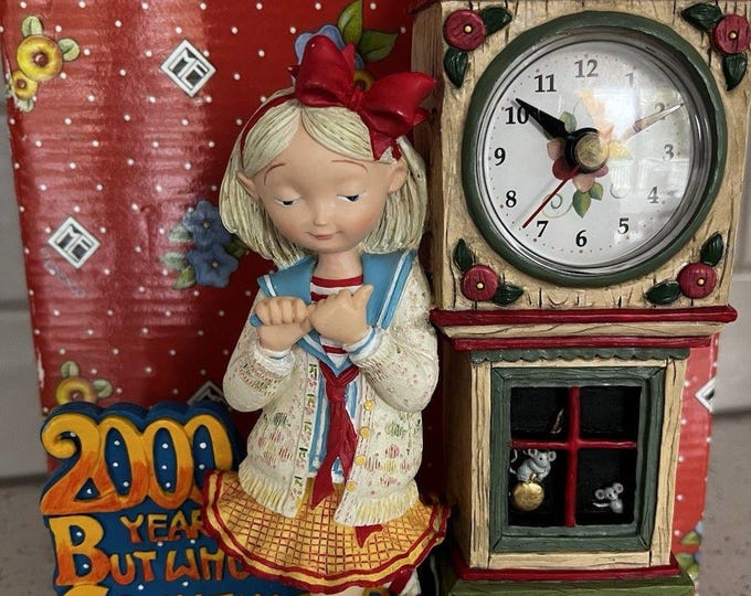 Mary Engelbreit 1999 Enesco Millenium Clock "2000 Years but Who's ...