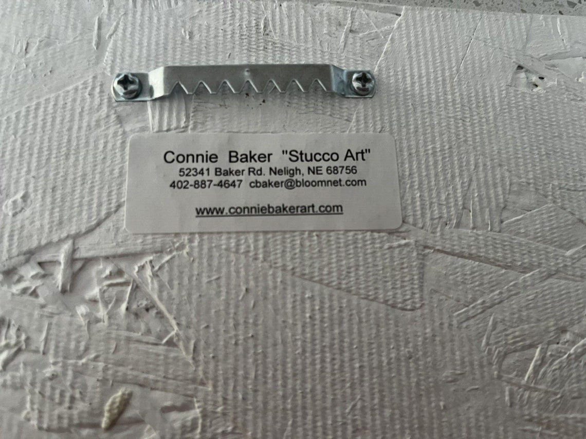 Connie Baker Original Southwestern Stucco Wall Art Mesa Verde Jars 7 1/ ...