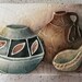 Connie Baker Original Southwestern Stucco Wall Art Mesa Verde Jars 7 1/ ...