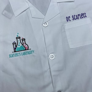 Kids' Custom Lab Coat, Embroidered Personalized Kids Lab Coat, Kids ...