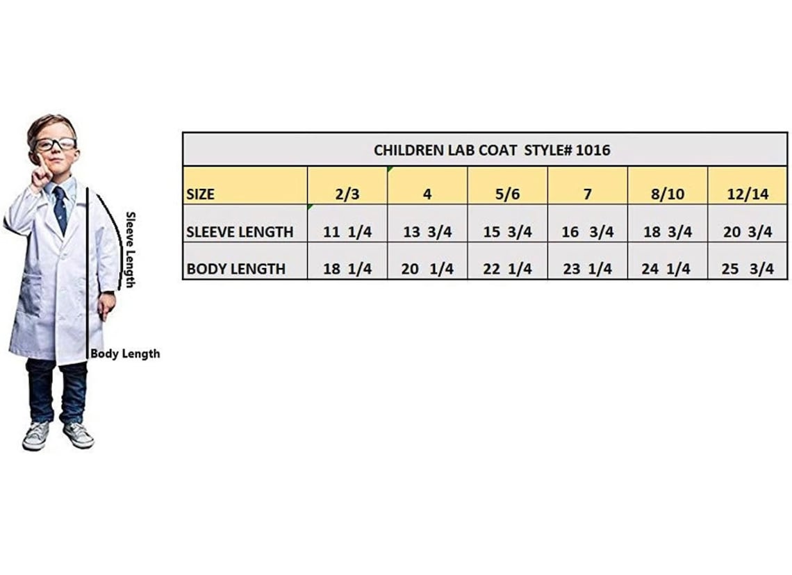 Kids' Custom Lab Coat Embroidered Personalized Kids Lab - Etsy