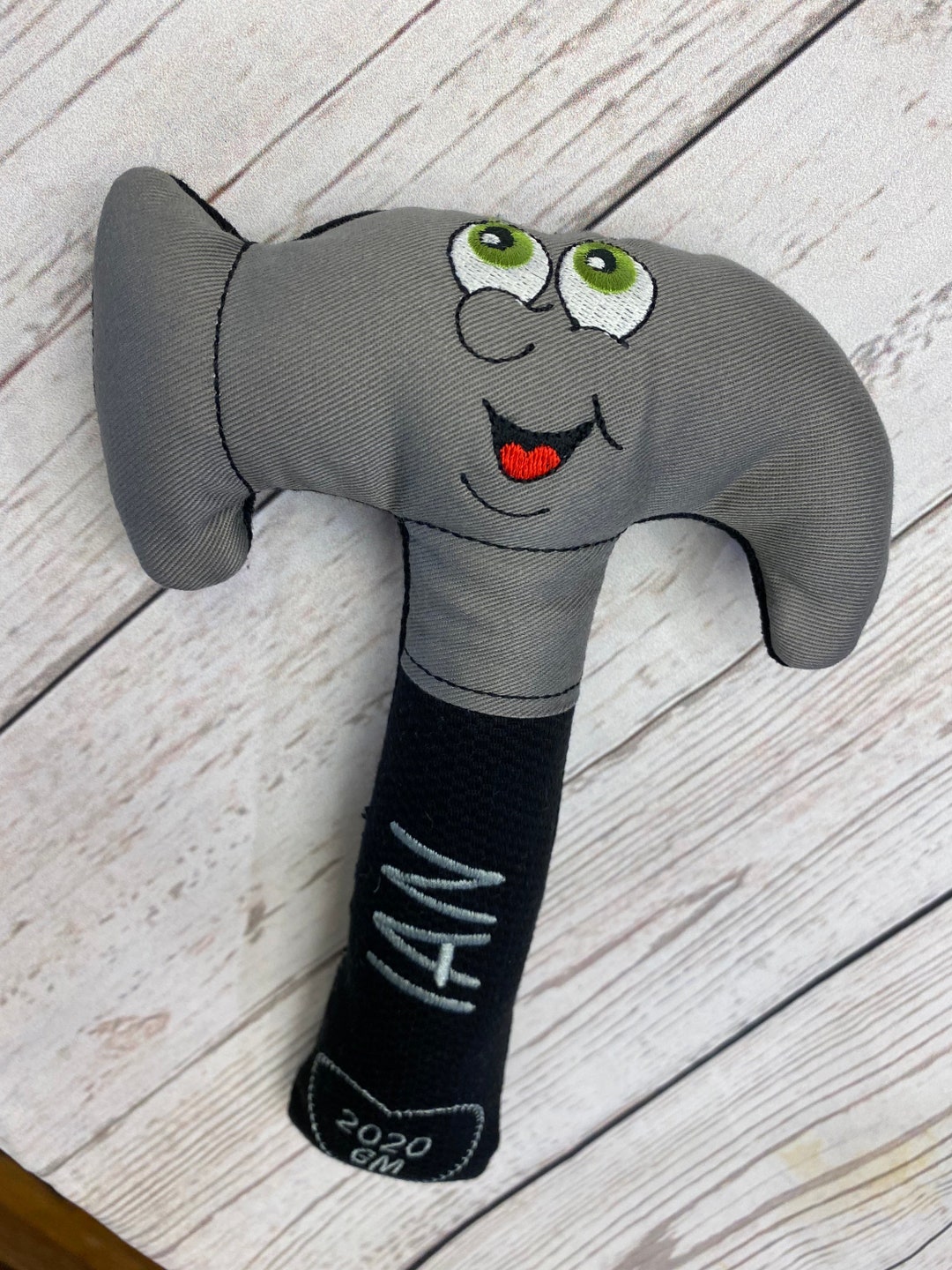 Toy Hammer Stuffed Embroidered With Name Personalization Handmade - Etsy