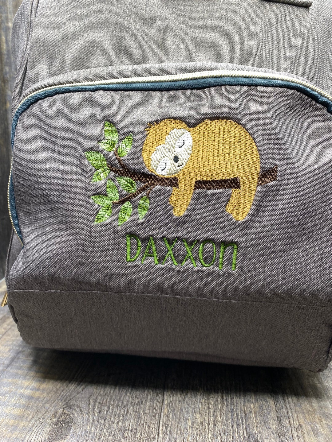 Land Diaper Bag, Land Sloth Backpack Diaper Bag, Personalized Land ...
