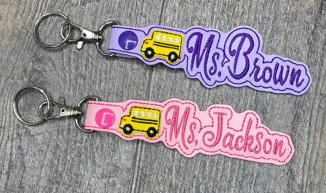 Custom Bus Driver Keychain, Personalized Bus Driver Gift, Teacher Gift ...