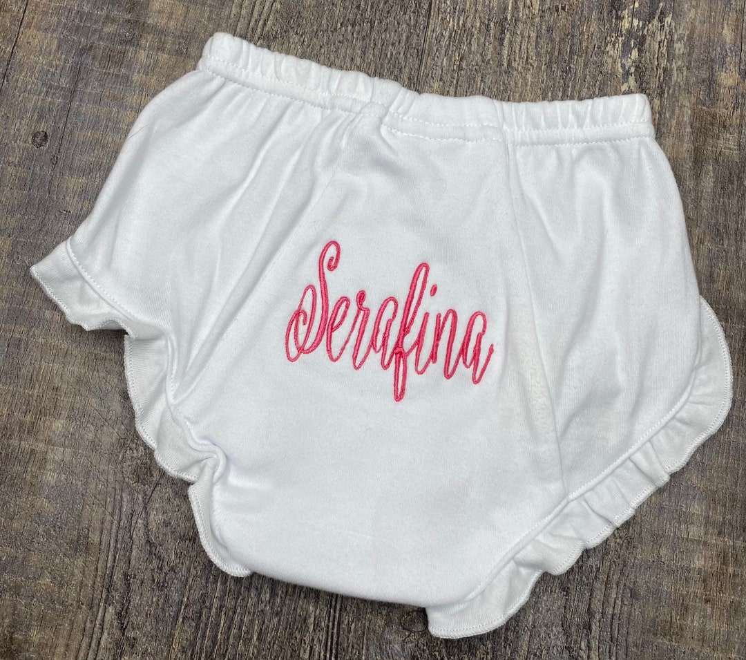 Personalized Baby Bloomers, Monogrammed Baby Diaper Cover, Personalized ...