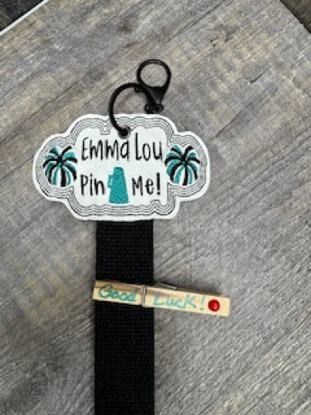 Cheerleader Name Pin Me Keychain, Pom Pom Keychain, Cheer Backpack Tag ...