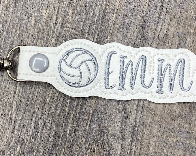 Custom Volleyball Keychain/bag Tag Glitter or Solid - Etsy