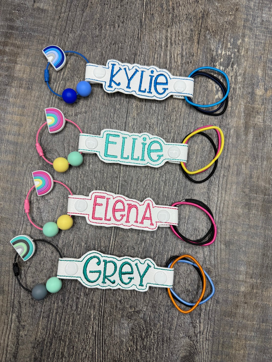 Name Hair Tie Holder, Hair Tie Holder, Personalized Bag Tag, Custom ...