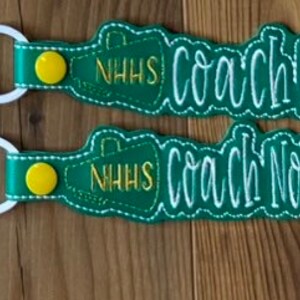 Cheerleader Coach Name Tag Keychain, Megaphone Keychain, Cheer Backpack ...