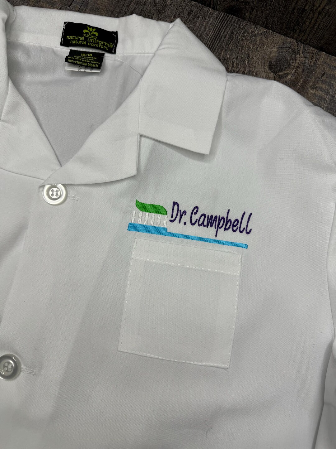Kids' Custom Dentist Lab Coat, Embroidered Personalized Dental Kids Lab ...