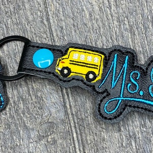 Custom Bus Driver Keychain, Personalized Bus Driver Gift, Bus Number ...
