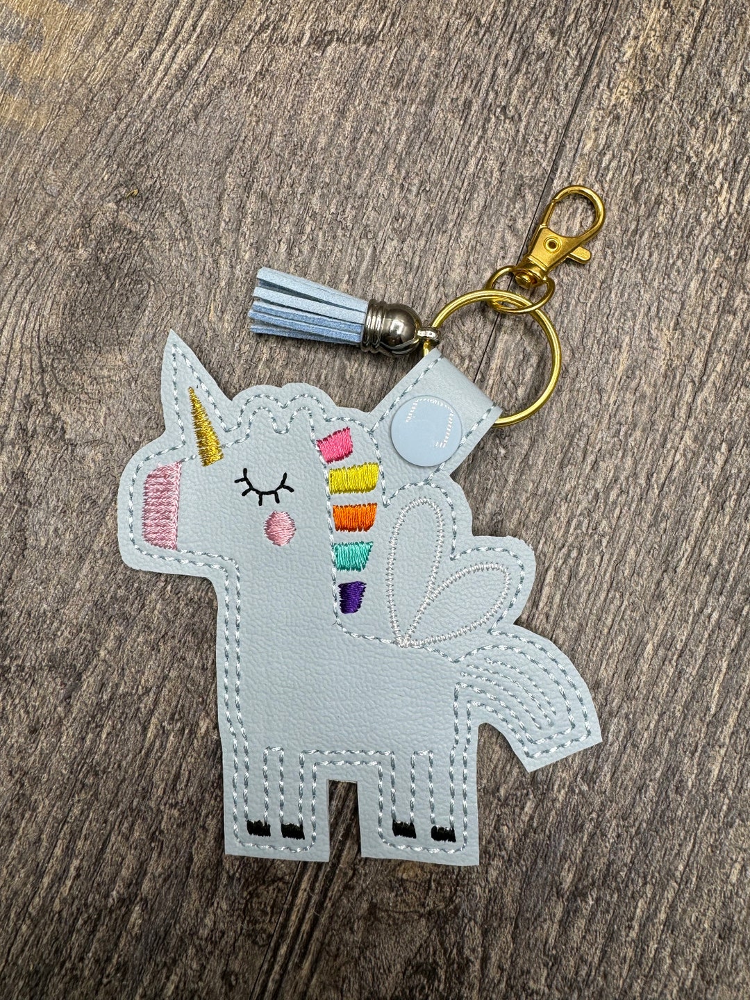 Unicorn Keychain, Kids' Unicorn Gift, Unicorn Bag Tag, Unicorn Snap Tab ...