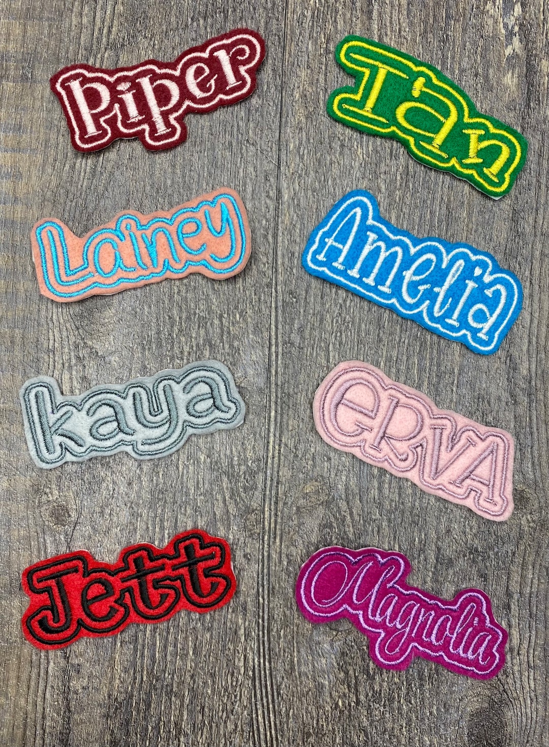 Embroidered Name Patch,iron on Name Patch, Makeup Bag Patch, Hat Patches, Bag Patch, Travel Bag ...