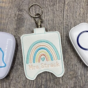 Pastel Rainbow Classroom Doorbell Holder, Class Bell Case Key Chain ...