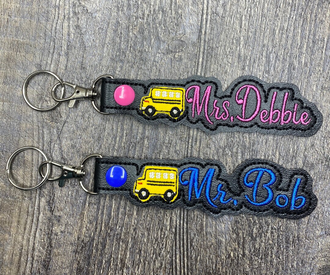 Custom Bus Driver Keychain, Personalized Bus Driver Gift, Teacher Gift ...