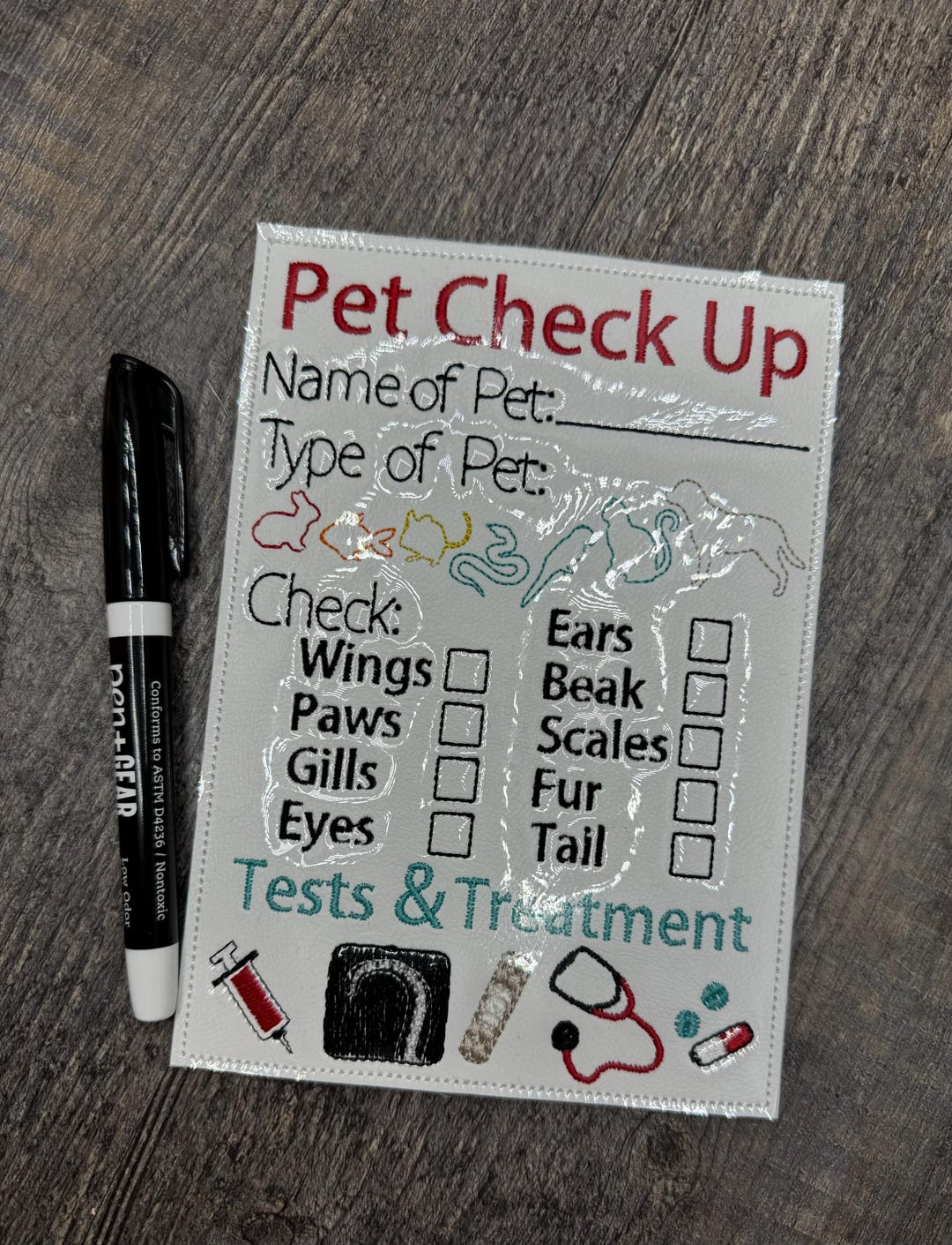 Pretend Pet Check up Chart Vet Kid, Pretend Nurse Kids, Pretend ...