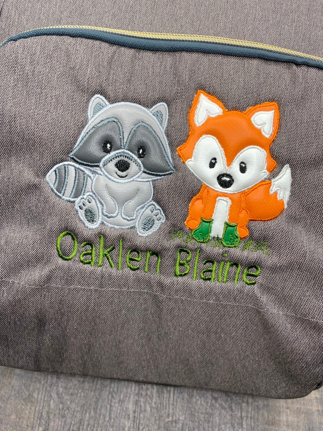 Custom Fox and Raccoon Land Diaper Bag, Land Fox Backpack Diaper Bag ...