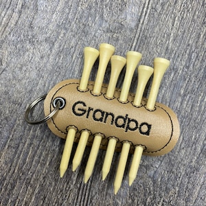 Personalized Golf Tee Keychain, Golf Bag Tag, Golf Tee Holder ...