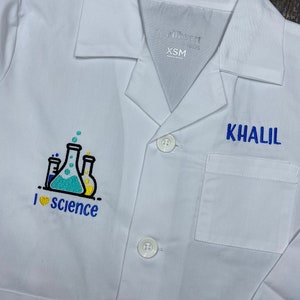 Kids' Custom Lab Coat, Embroidered Personalized Kids Lab Coat, Kids ...